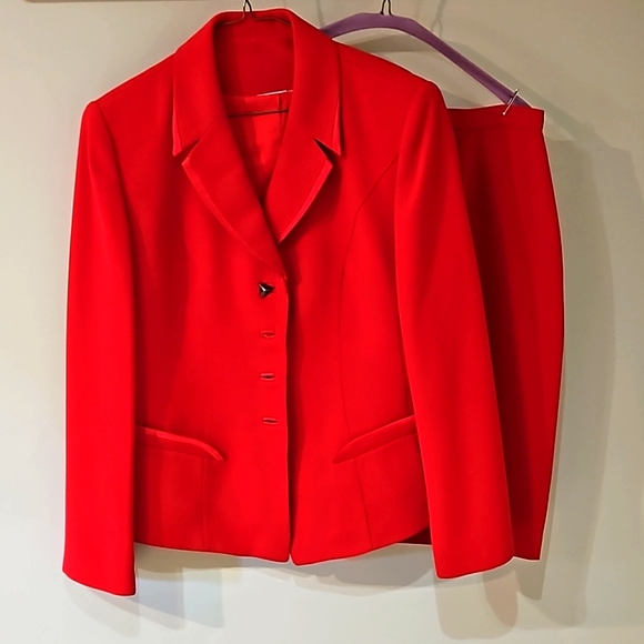 Jackets & Coats | Ruby Red Skirt Suit | Poshmark